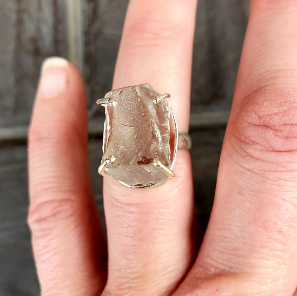Handmade | Jewelry | New Natural Crystal Quartz Silver Ring | Poshmark